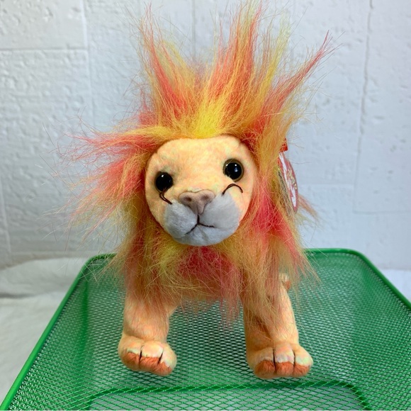 Ty | Toys | Vintage Ty Bushy The Lion With Colorful Ty Beanie Baby 200 ...